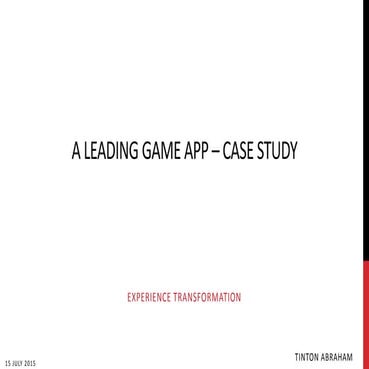 A leading game app – UX case study | PPTX