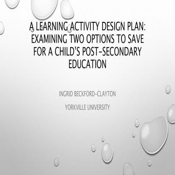 A learning activity design plan | PPT