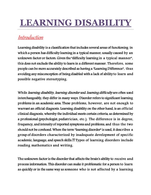 Learners with exceptionalities | PPTX | Brain and Nervous System Disorders | Diseases and Conditions