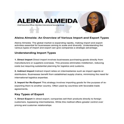 Aleina Almeida_ An Overview of Various Import and Export Types.docx