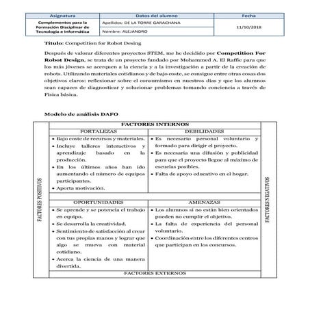 Alejandro de la torre garachana (actividad 1) | PDF