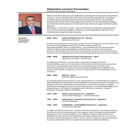 Alejandro Lorenzo Fernandez CV (en) | PDF