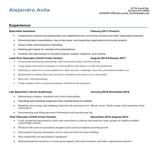 Alejandro resume | PDF