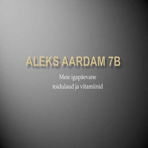 Aleks aardam 7 b | PPT
