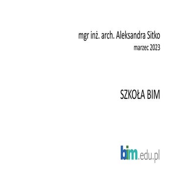 BIM School - Aleksandra Sitko | PDF