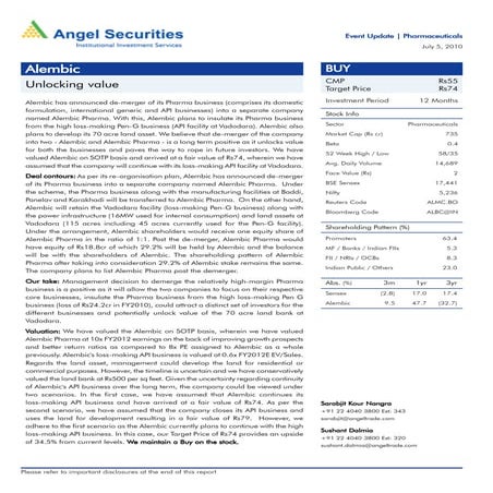 Alembic - Event Update. | PDF