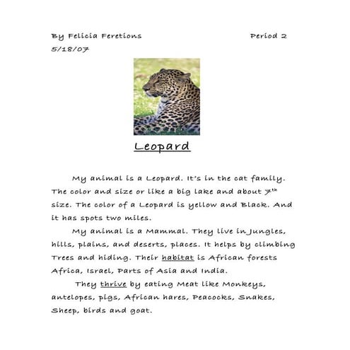 A leopard report | DOC