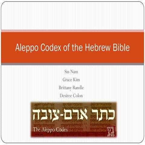 Aleppo Codex | PPTX