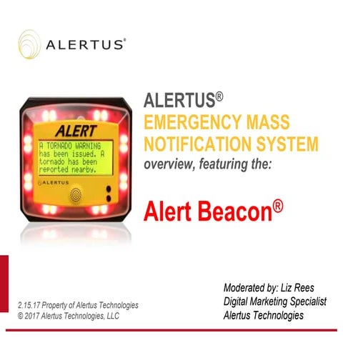 Alertus Webinar Alert Beacon | PPT