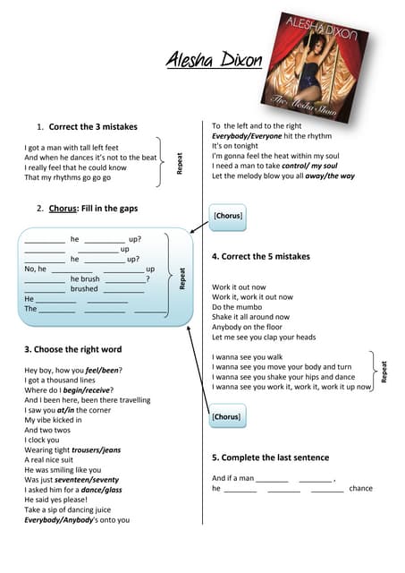 SONG WORKSHEET: Shake it off by Taylor Swift | PDF