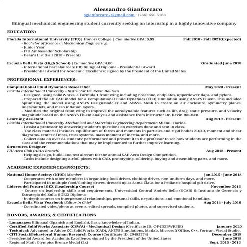 Curriculum Vitae | PDF