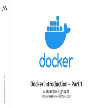 Docker Introduction Part 1 Ppt 