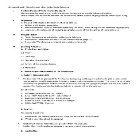 A Lesson Plan in Discipline and Ideas in the Social Sciences.docx
