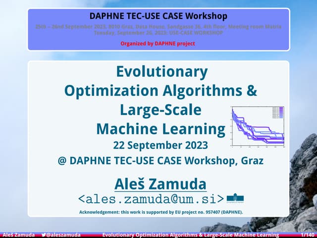 Evolutionary Optimization Algorithms And Large Scale Machine Learning Pdf Genetics Science