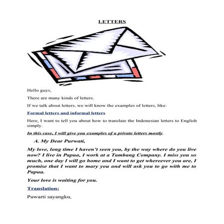 A private Letter for Our Family | PDF