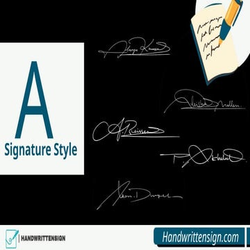30 Dramatic Signature Ideas for Your Name with Letter A | PPTX