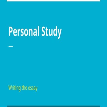 A Level Art Personal Study - Writing the essay.pptx