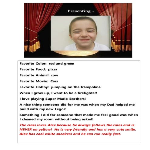 Alex | DOCX | Parenting Children Aged 4-11 | Parenting