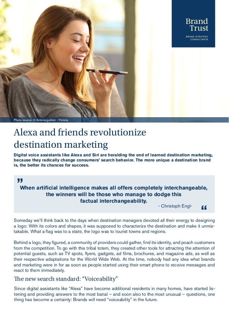 Alexa and friends revolutionize destination marketing