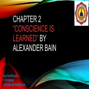 Alexander Bain (Conscience Is Learned) | PPT