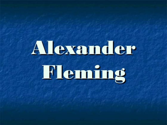 Alexander fleming madalen | PPT