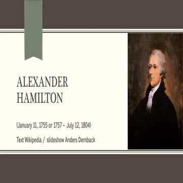 Alexander Hamilton | PDF