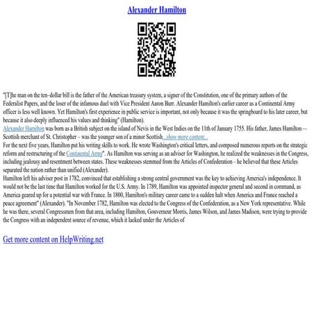 Alexander Hamilton | PPT