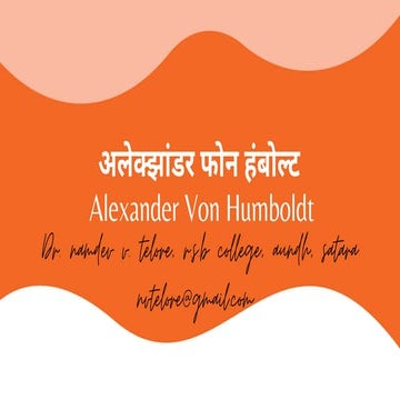 Alexander von humboldt | PDF