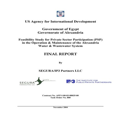Alexandria PSP Feasibility Study - Final Report | PDF