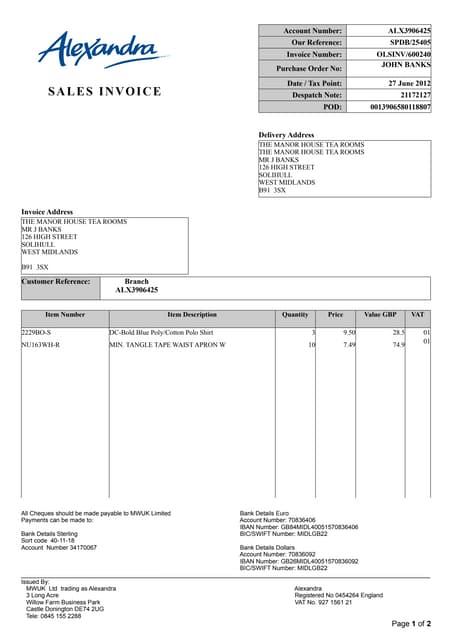 Invoice liability insurance 2012 2013 | PDF