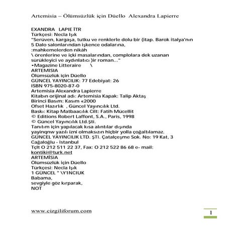 Ölümsüzlük İçin Düello | PDF