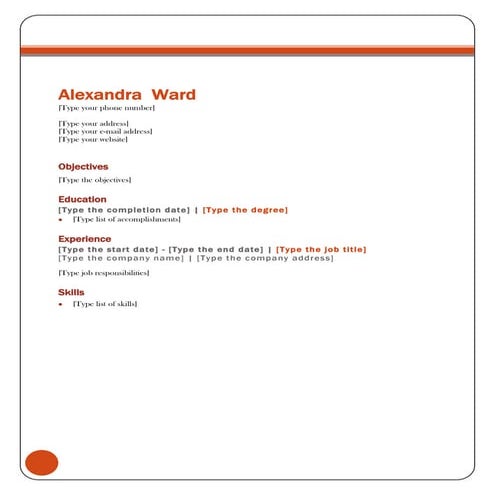 Alexandra Ward CV | PDF