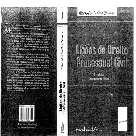 Alexandre freitas câmara lições de direito processual civil, vol I | PDF