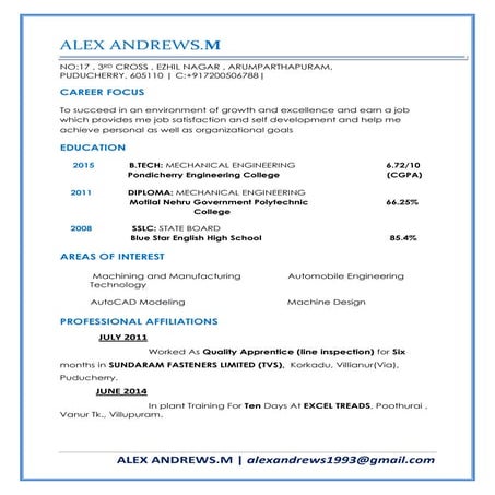 Alex Resume | PDF