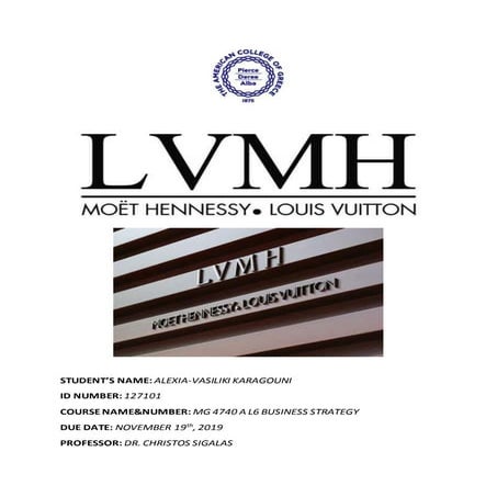 Strategic Analysis of LVMH in Cosmetics Luxury Industry | DOCX