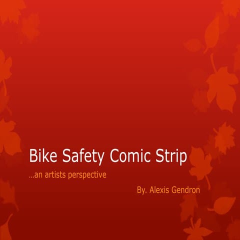 Bike Safety Comic Strip | PPTX