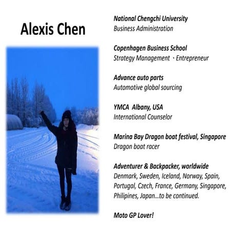 Alexis chen profile 2017 | PPT