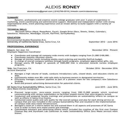 Resume 1 | PDF
