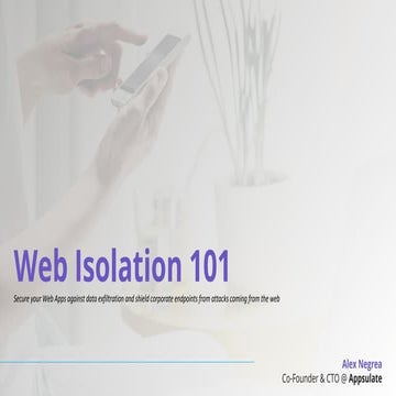 Web Isolation 101: Securing Web Apps against data exfiltration and ...