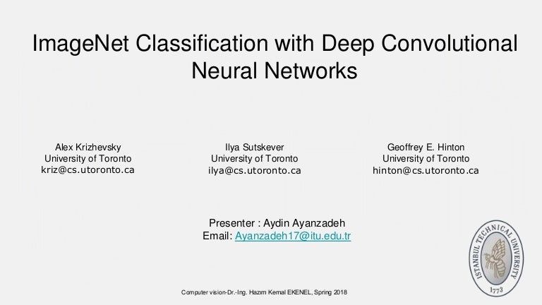 Alexnetimagenet Classification With Deep Convolutional Neural Networ 