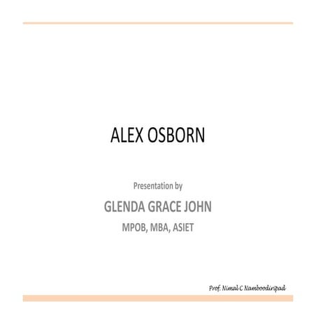 Alex Osborn | PDF