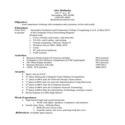 Alex resume | PDF