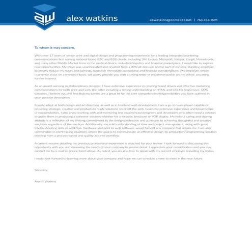 Alex Watkins Resume | PDF