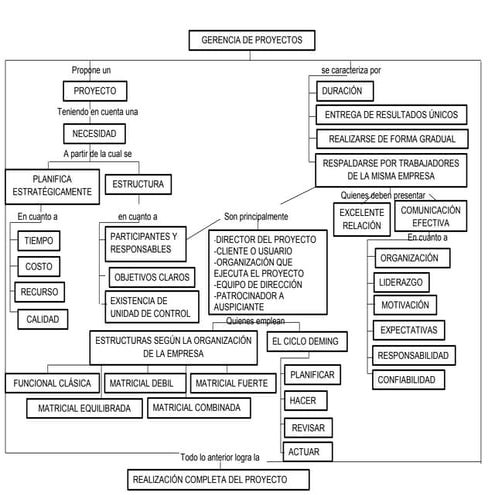 mapa conceptual: gerencia de proyectos de tecnología educativa | PDF