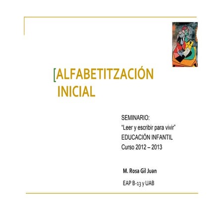 Alfabetització inicial Rosa Gil | PDF