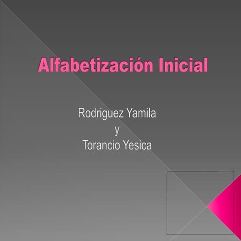 Alfabetización inicial | PPTX