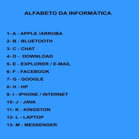 Alfabeto da Informática | ODP