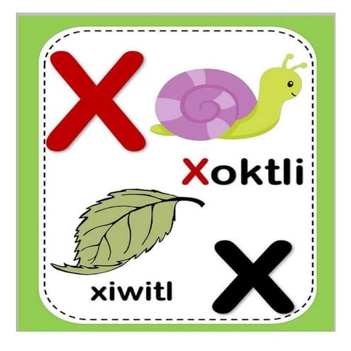 Alfabeto en nahuatl para niños de primaria | DOCX