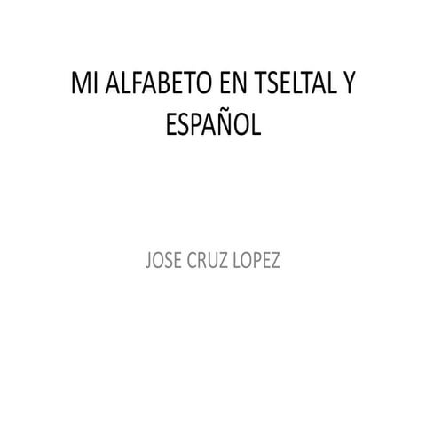Alfabeto en tseltal | PDF