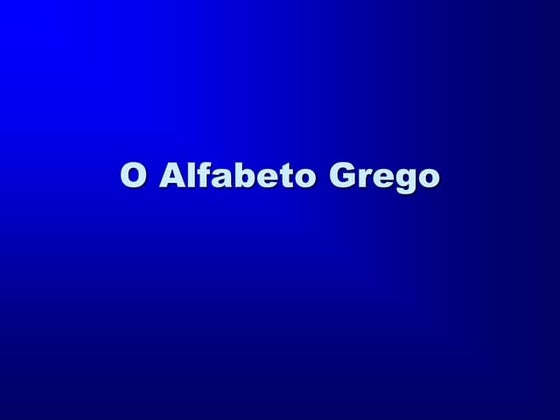 Alfabeto grego | PDF